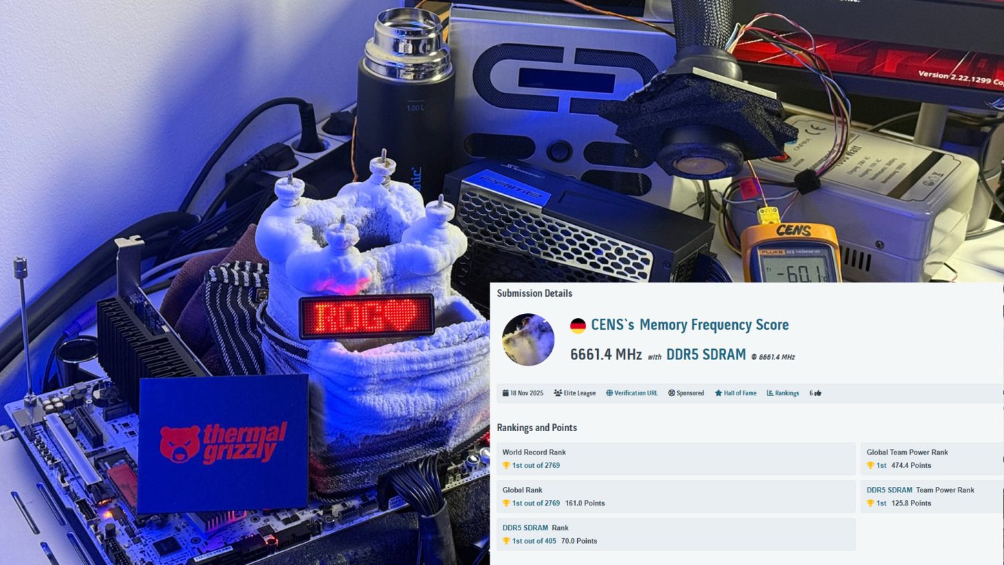 German Overclocker Sets New DDR5 Memory Speed Record at 13,322 MT/s